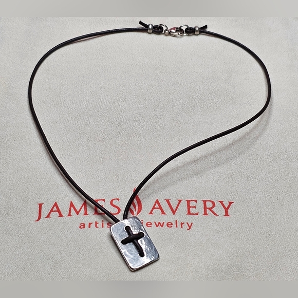 James Avery | Jewelry | James Avery Leather Cross Shield | Poshmark